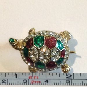 Jewelry | Rj35 Turtle Pin Green And Purple 9s | Poshmark
